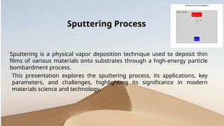 Sputtering process in fabricating wefer in a clen room - Semiconductor ...