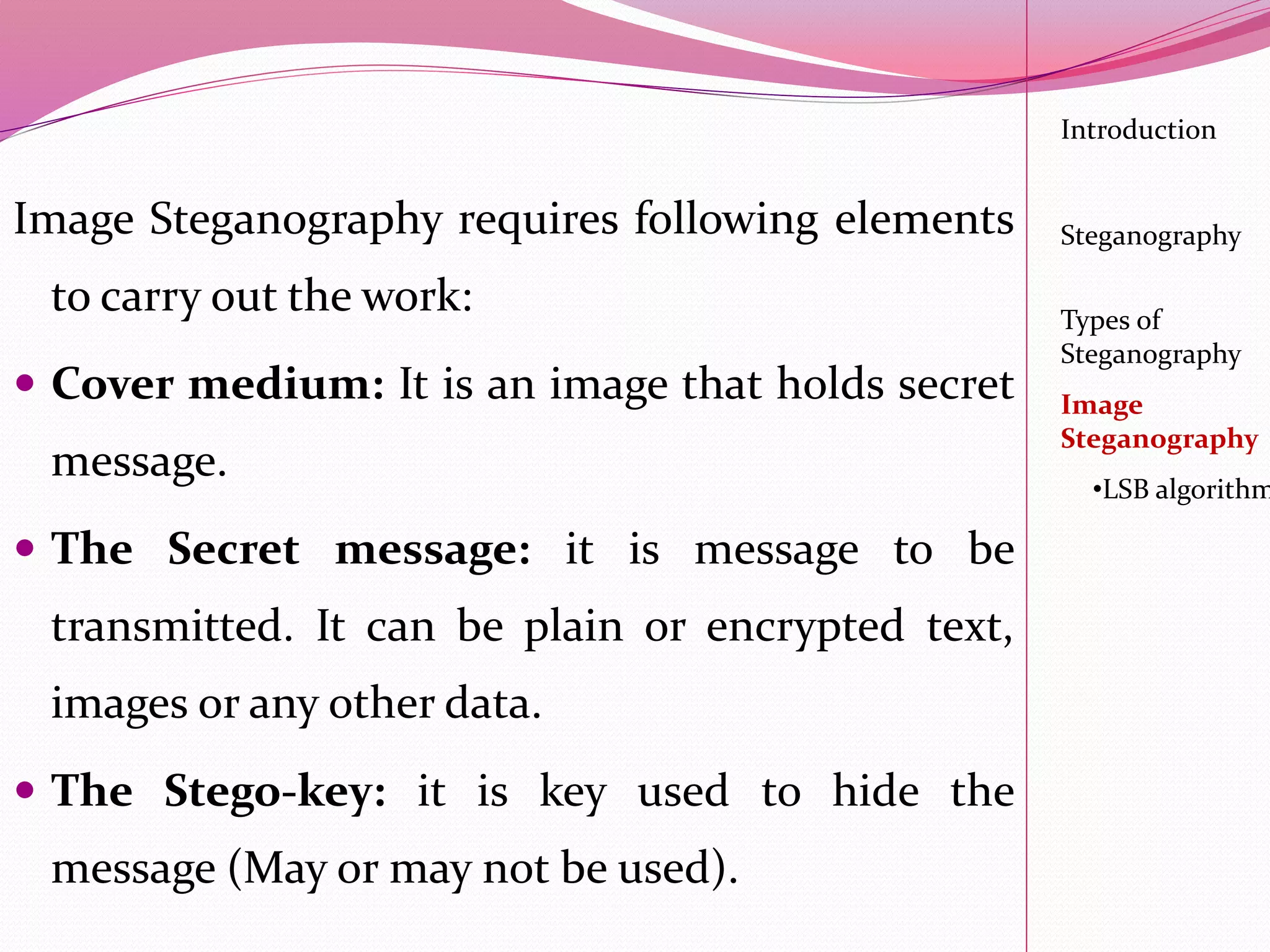 Image Steganography using LSB | PPTX
