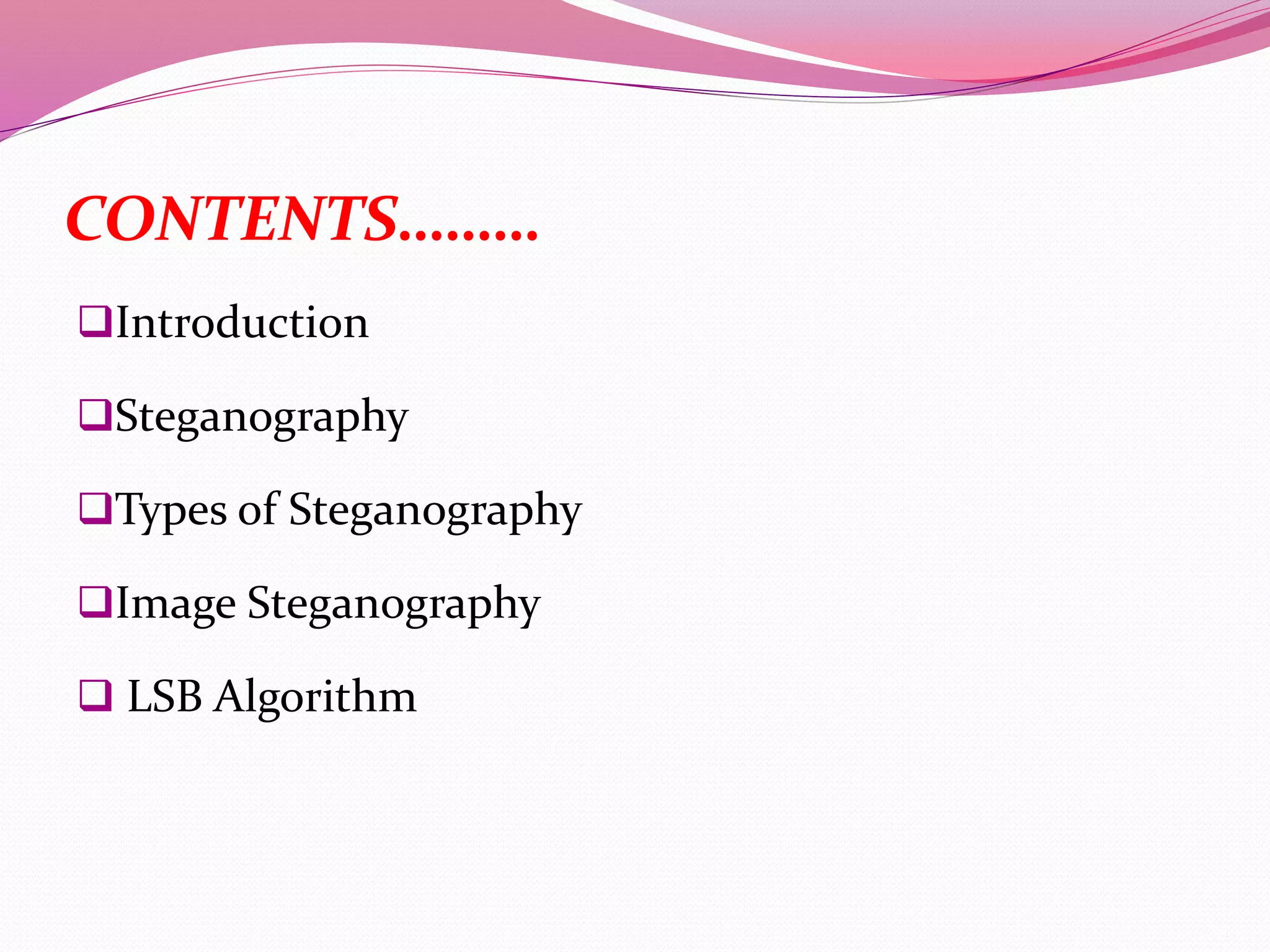 Image Steganography using LSB | PPTX