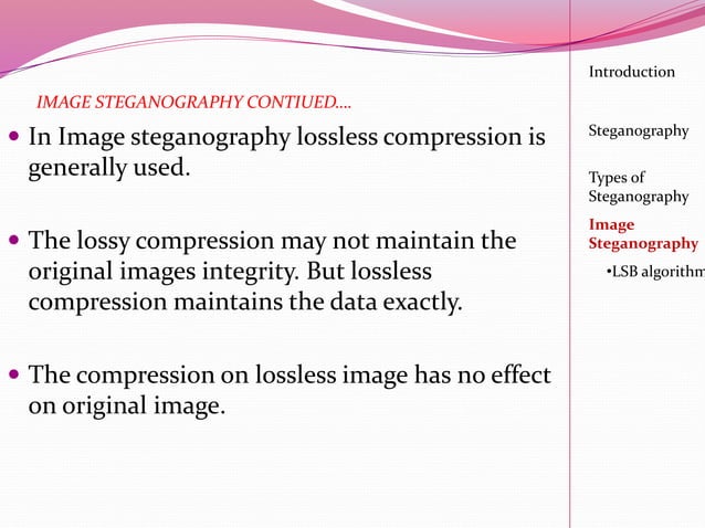 Image Steganography using LSB | PPTX | Photo Editing Software ...