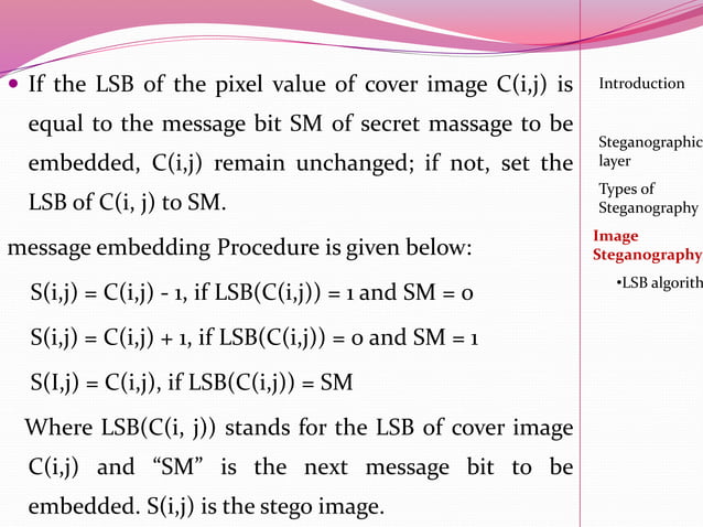Image Steganography using LSB | PPTX | Photo Editing Software ...