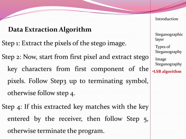 Image Steganography using LSB | PPTX | Photo Editing Software | Computer Software and Applications