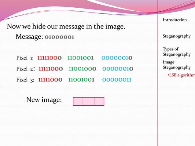 Image Steganography using LSB | PPTX | Photo Editing Software | Computer Software and Applications