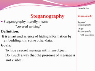 Image Steganography using LSB | PPTX