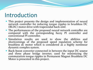 torque Ripple Minimization of BLDC Motor | PPTX