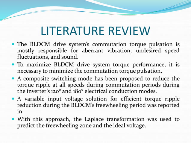 Torque Ripple Minimization Of Bldc Motor Ppt