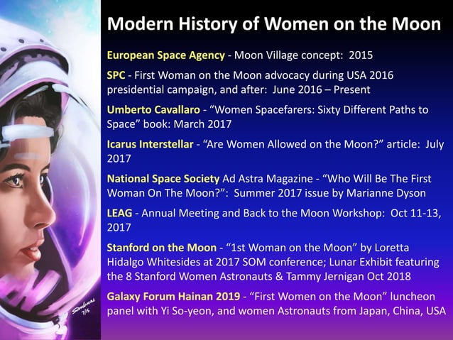 International Human Moon Missions, First Women on the Moon | PPT