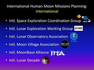 International Human Moon Missions, First Women on the Moon | PPT