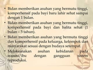 PPT - TANGGUNG JAWAB DAN WEWENANG BIDAN, STANDAR PROFESI.pptx