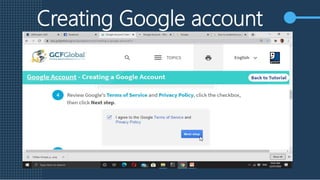 Ppt creating google account | PPTX