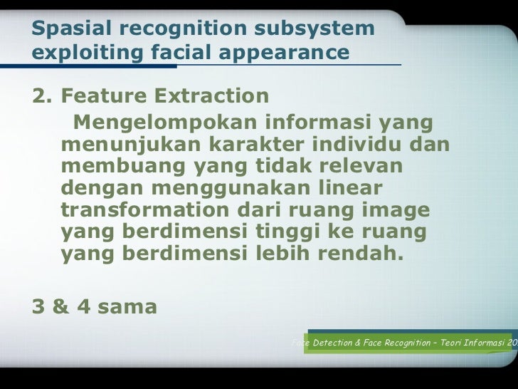 Face Detection And Face Recognition [teori Informasi 2011]