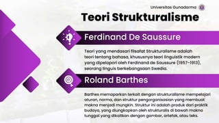 Teori Strukturalisme menurut Roland Barthes | PPTX