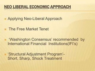 Neo-liberal Economy and Post Conflict Society | PPT