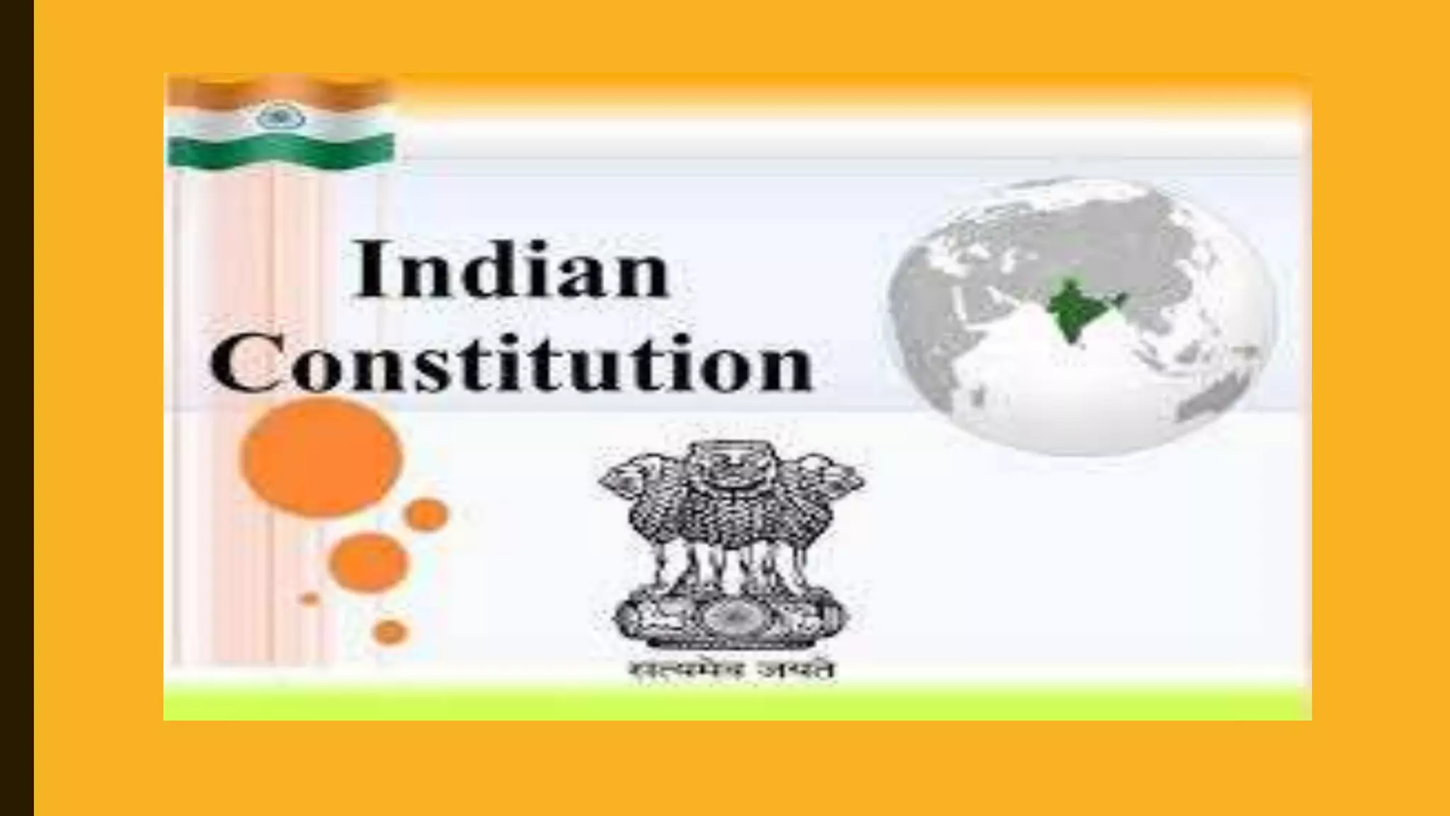 The Indian Constitution ppt | PPTX