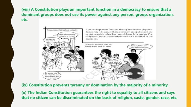 The Indian Constitution ppt | PPTX | Civic affairs | Politics