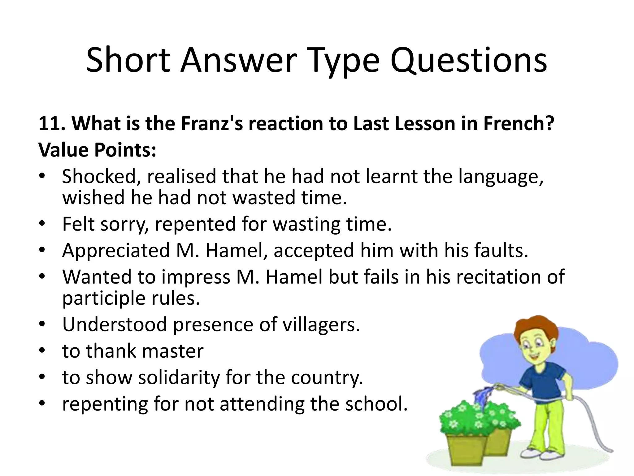 The last lesson | PPTX