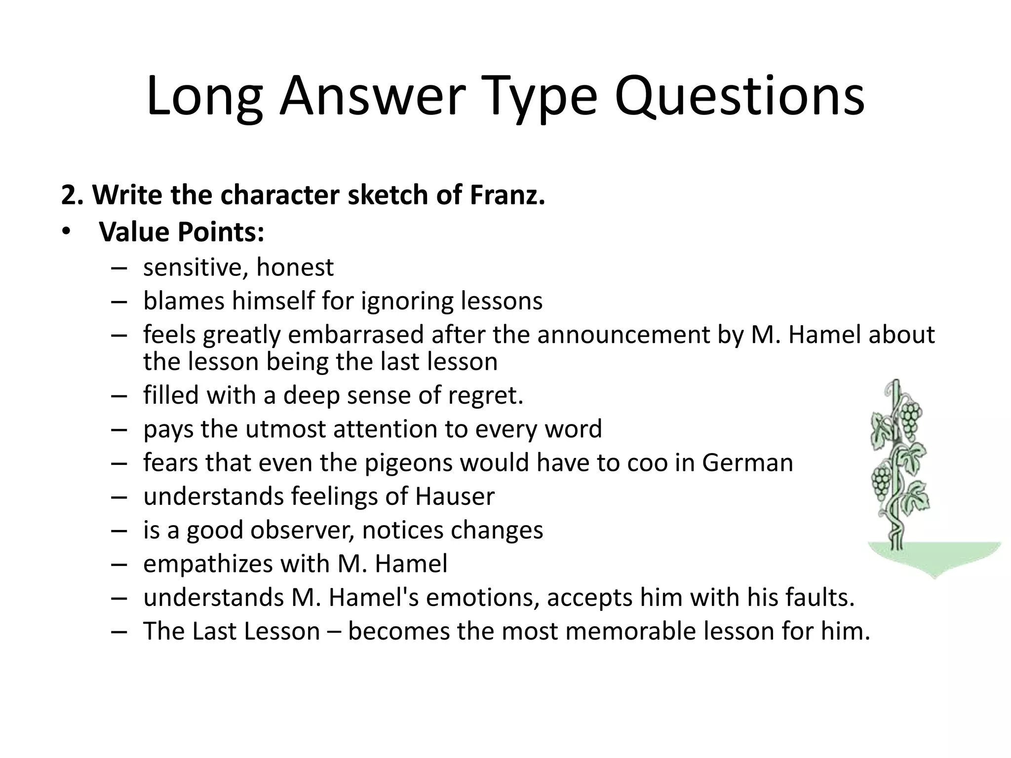 The last lesson | PPTX