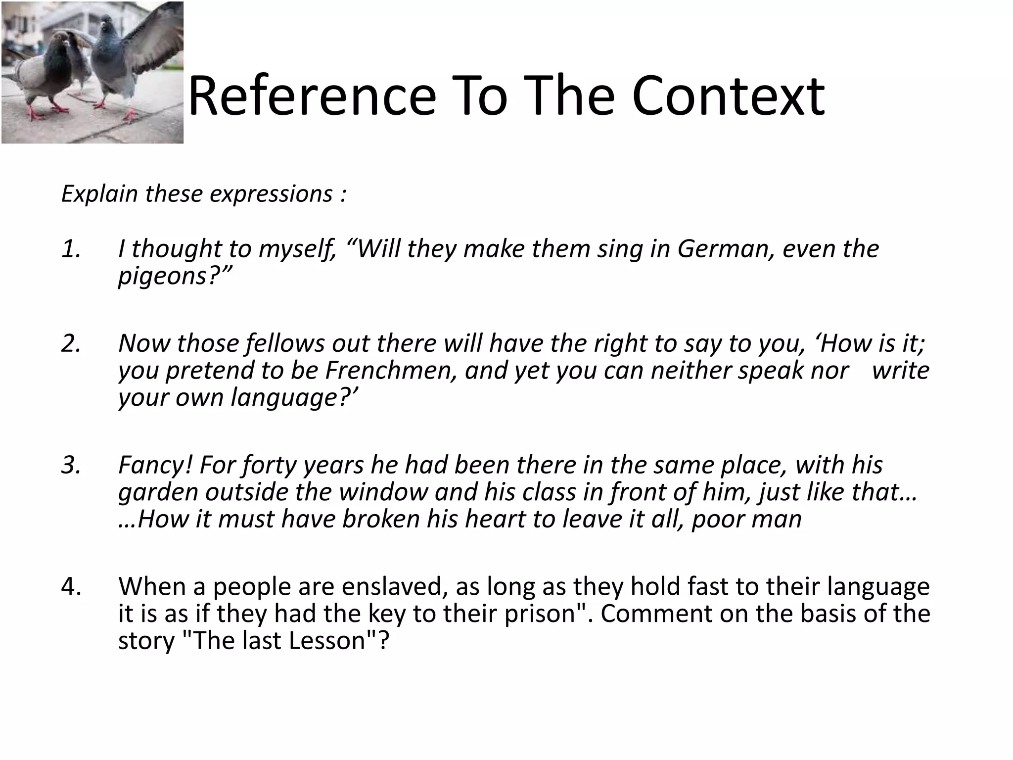 The Last Lesson PPTX the-last-lesson-pptx