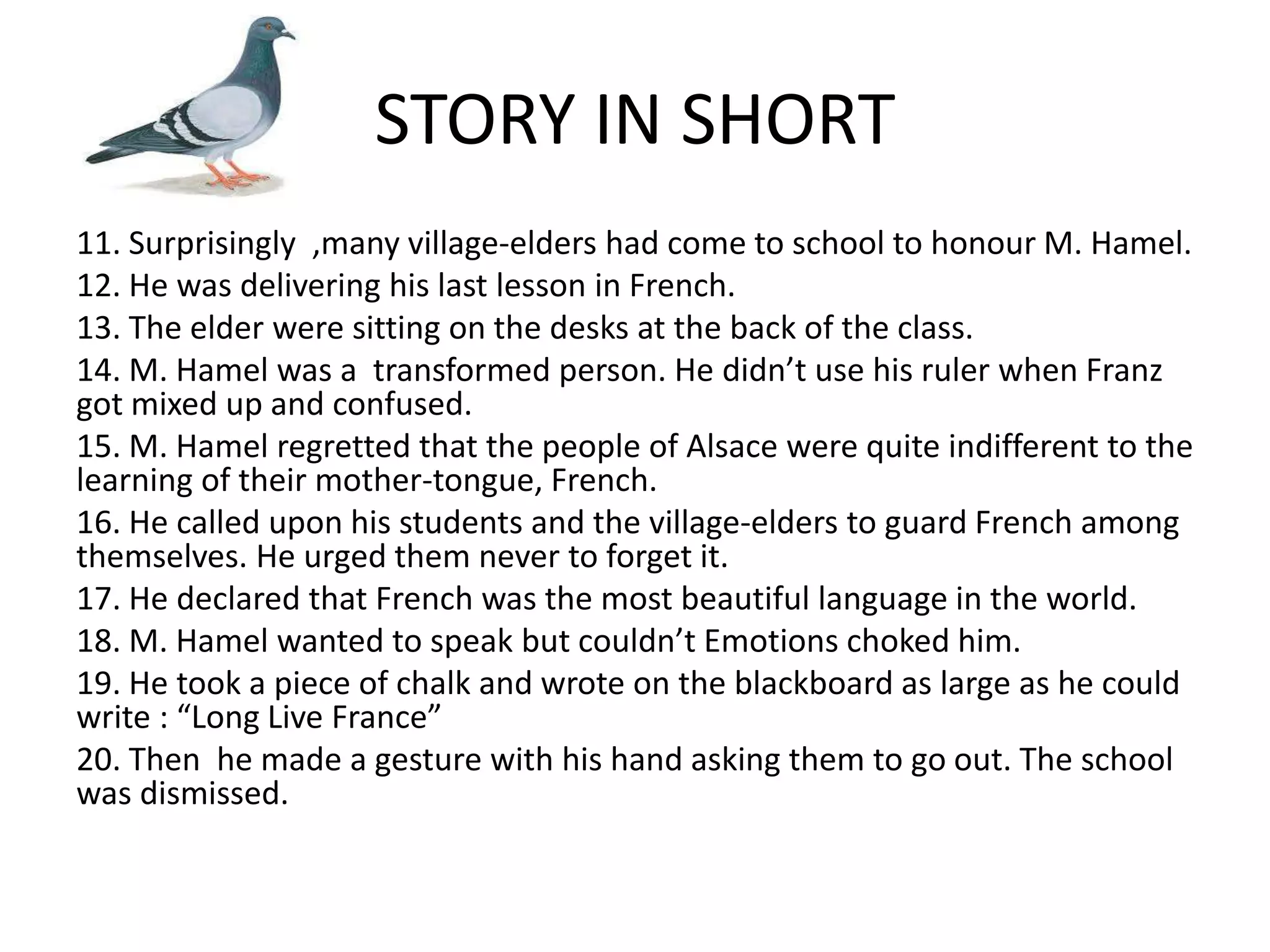 The last lesson | PPTX