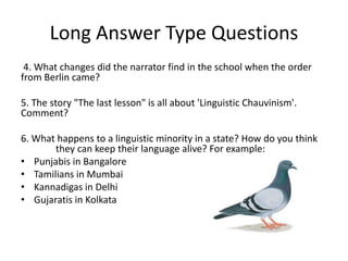 The last lesson | PPTX