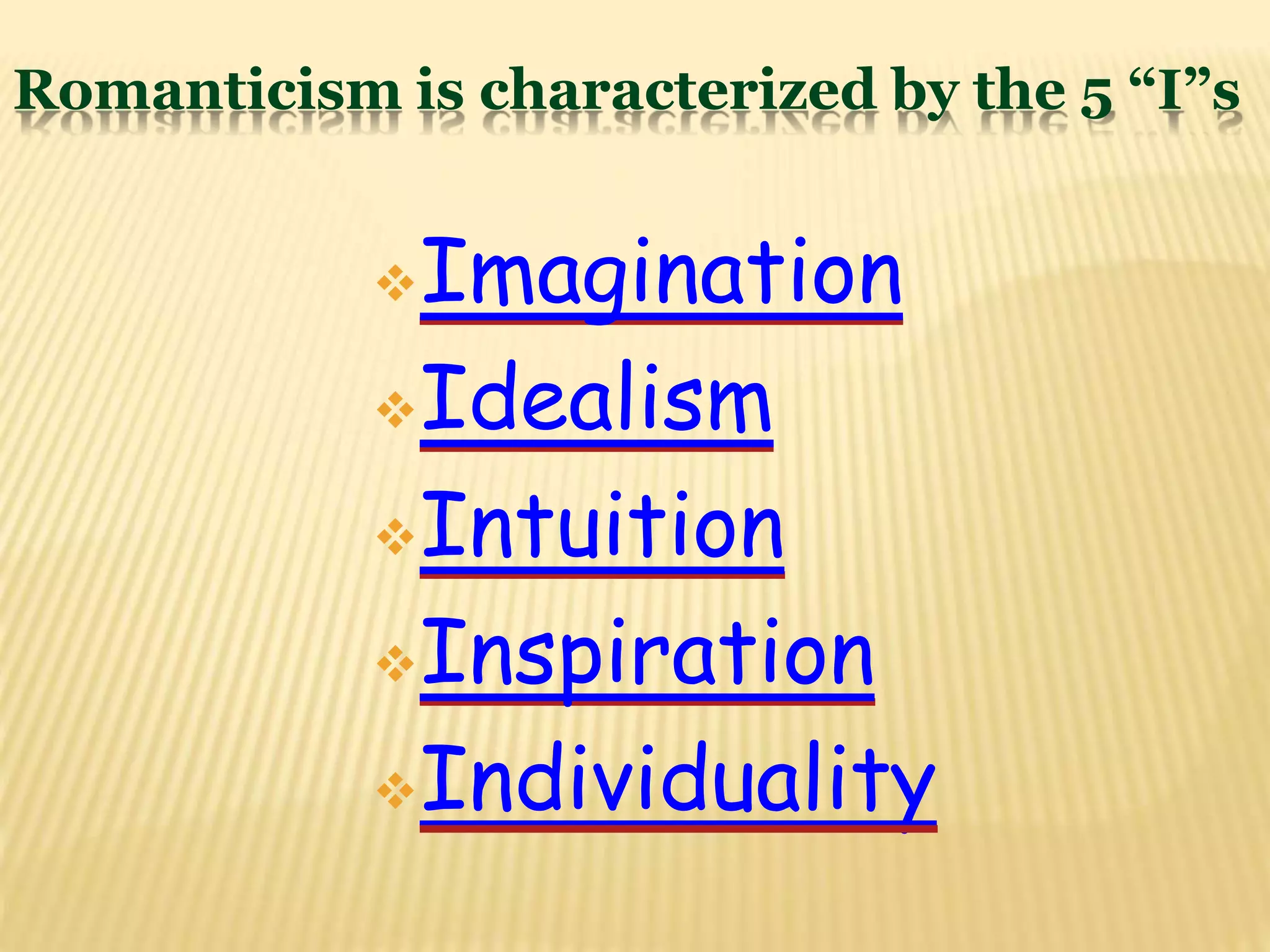 The Romantic Age(1798-1830) | PPTX