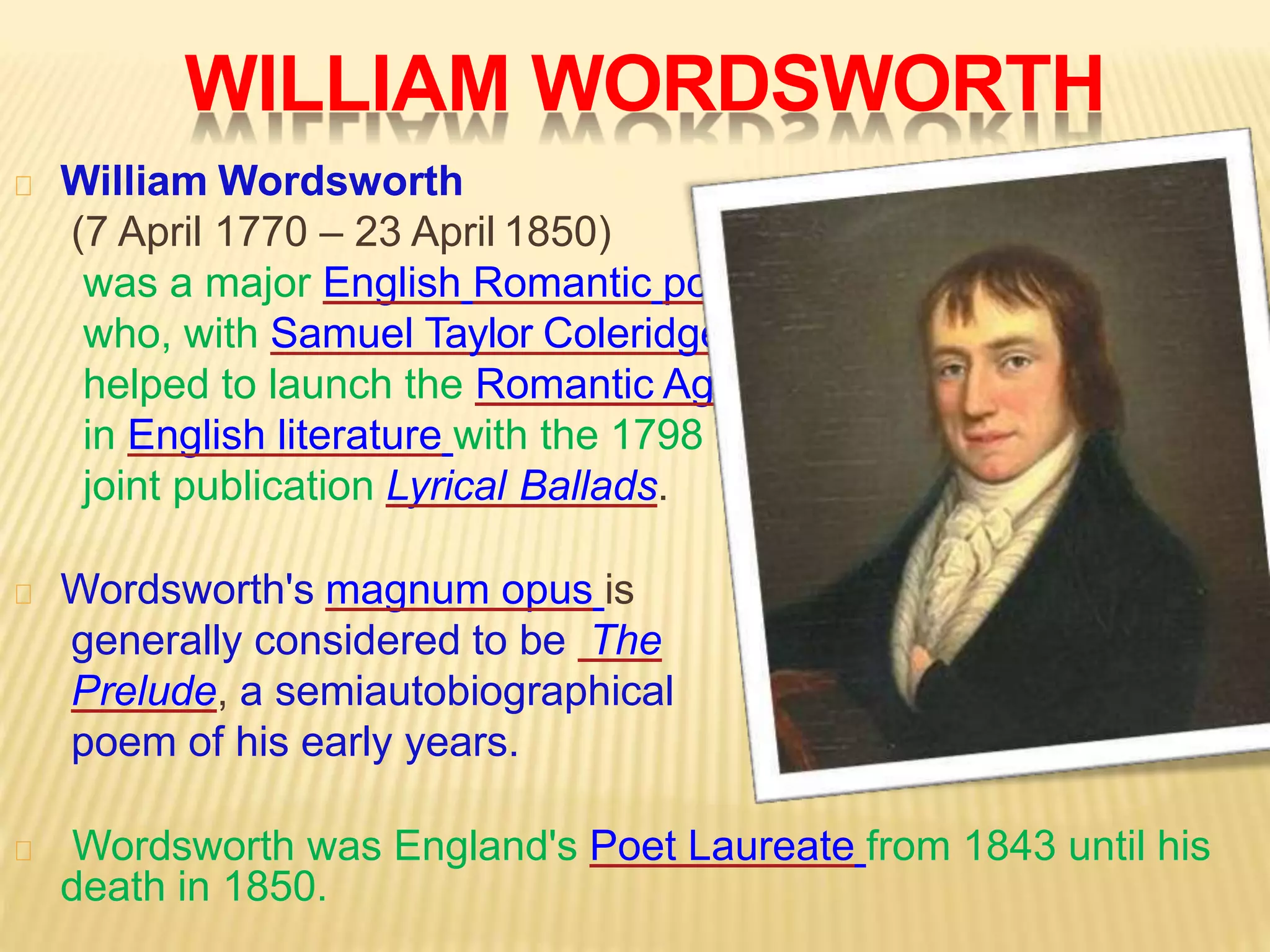 The Romantic Age(1798-1830) | PPTX