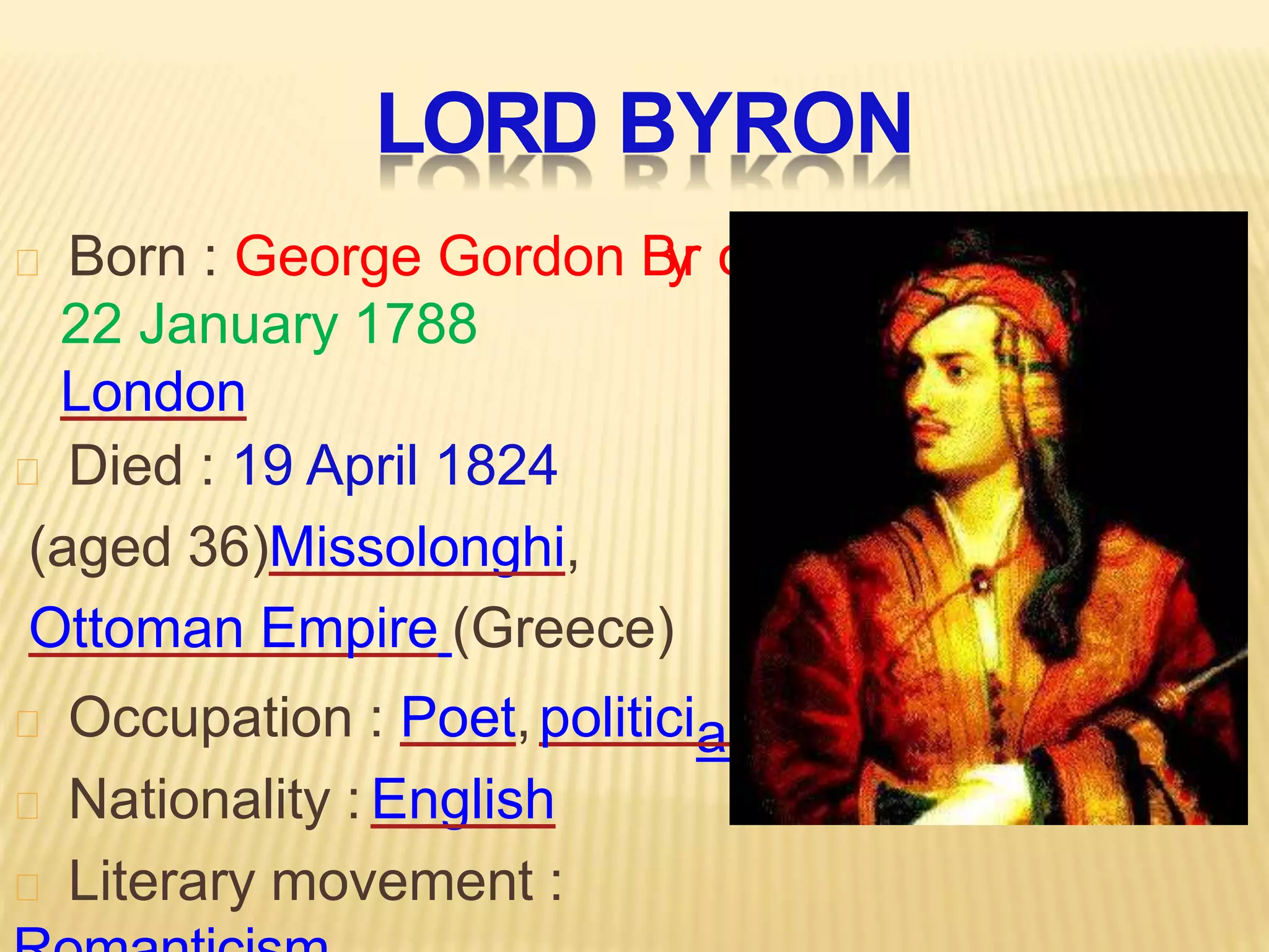 The Romantic Age(1798-1830) | PPTX