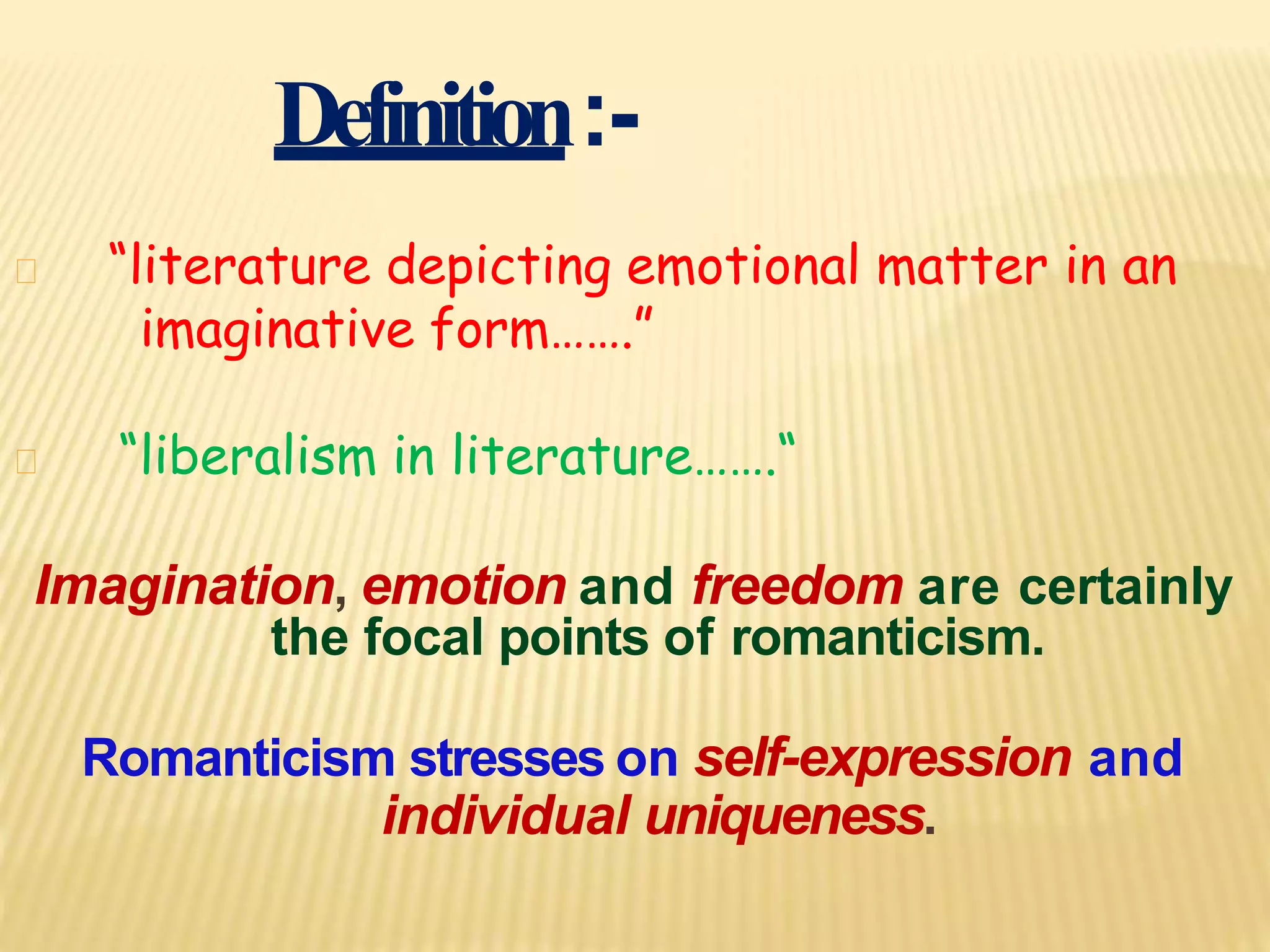 The Romantic Age(1798-1830) | PPTX