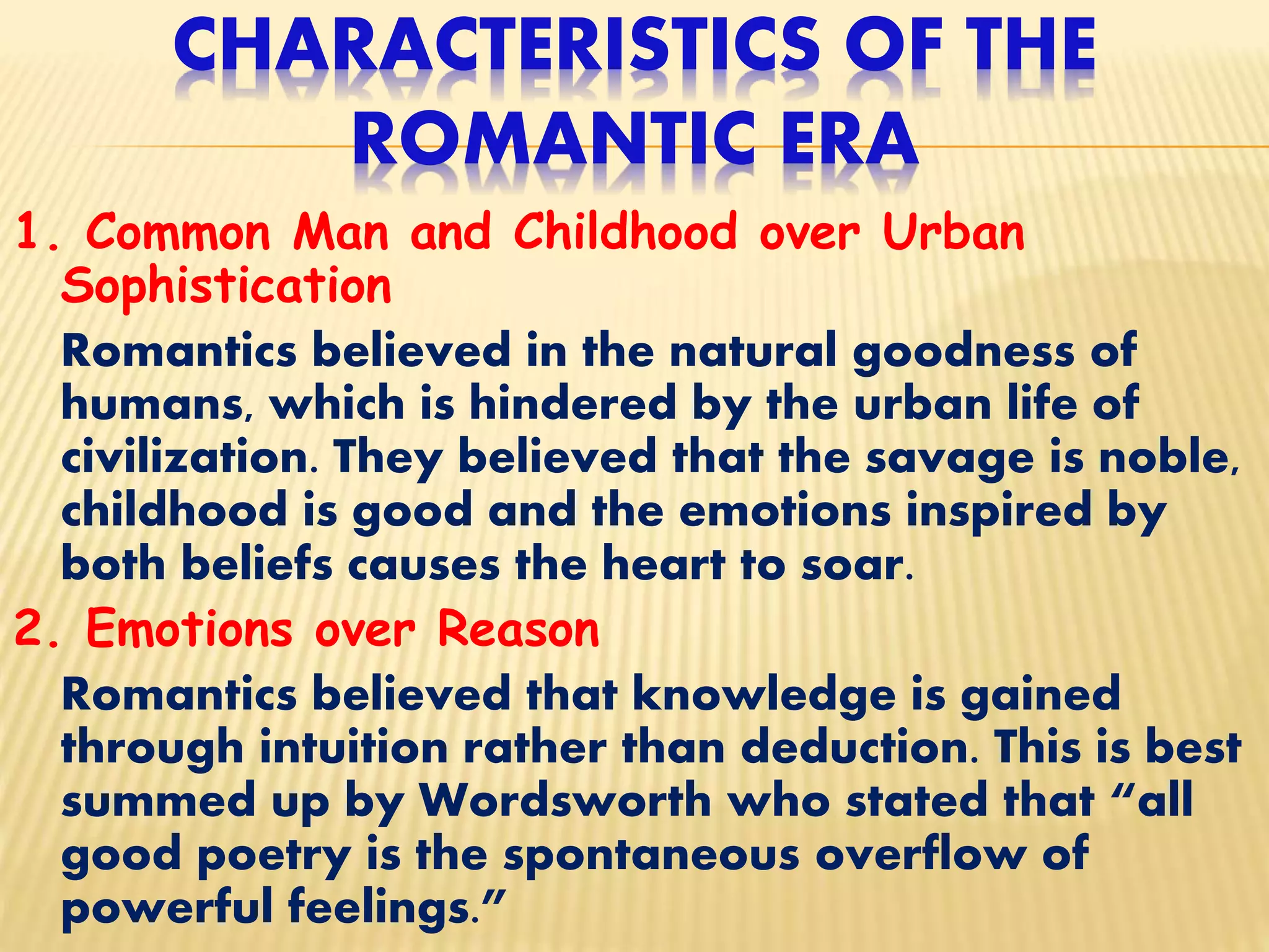Ppt - The Romantic Age | PPTX