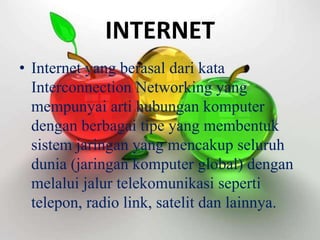 Jaringan internet dan intranet | PPTX