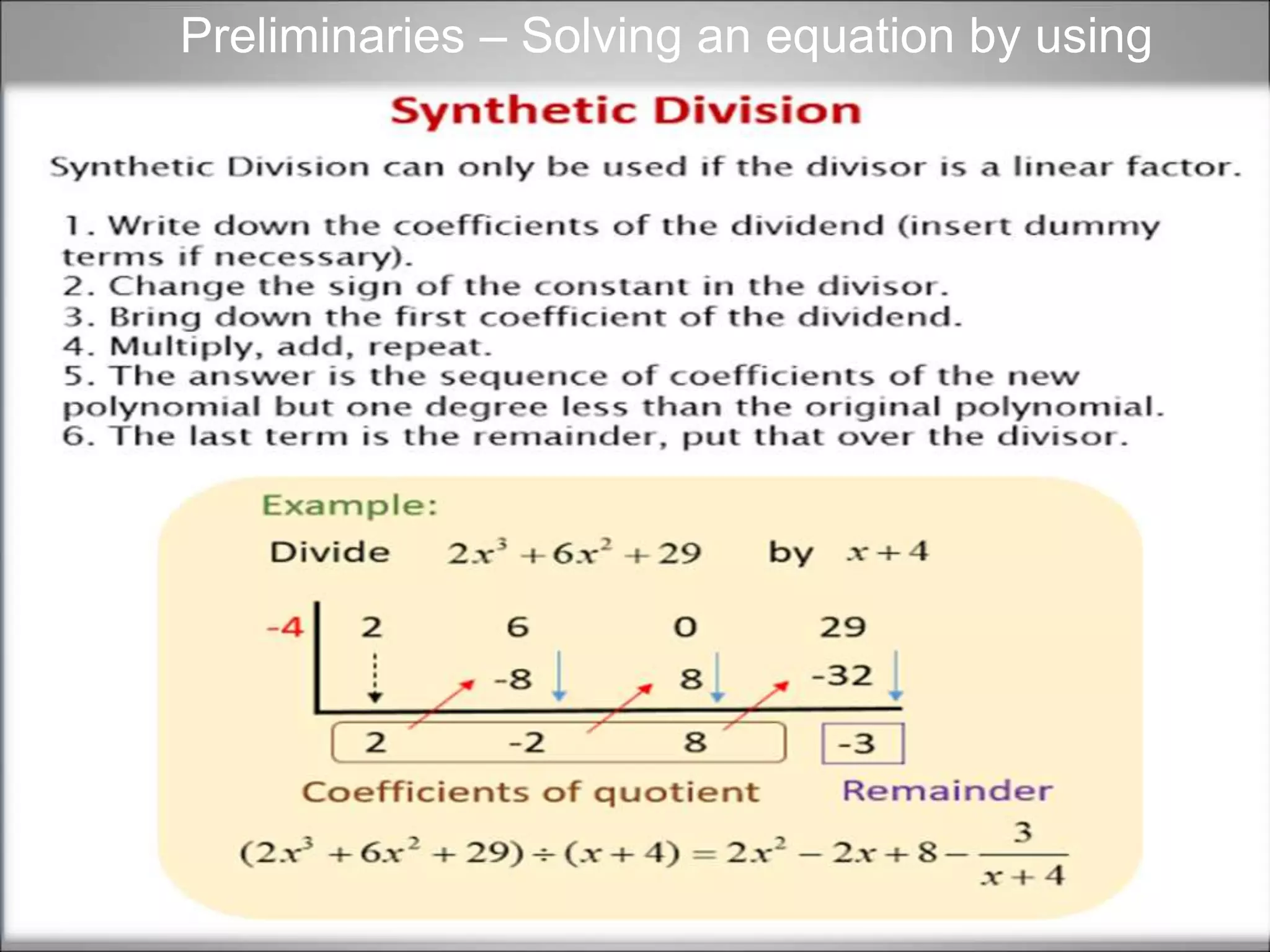 Theory of Equation | PPT