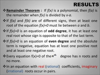 Theory of Equation | PPT