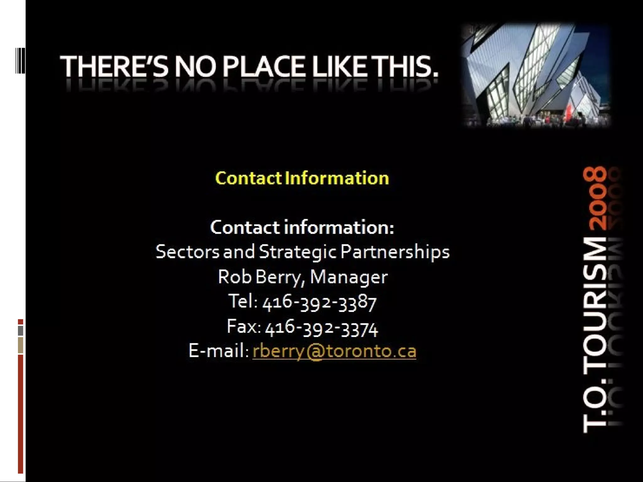 Toronto Tourism Cluster PPT | PPT