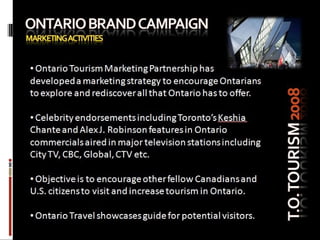 Toronto Tourism Cluster PPT | PPT