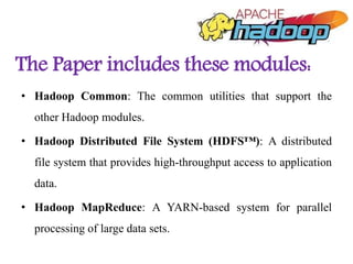 Weather Data Analytics Using Hadoop | PPTX