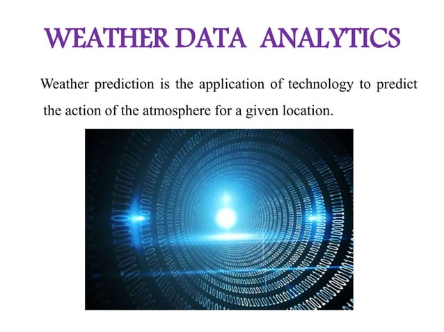 Weather Data Analytics Using Hadoop | PPT