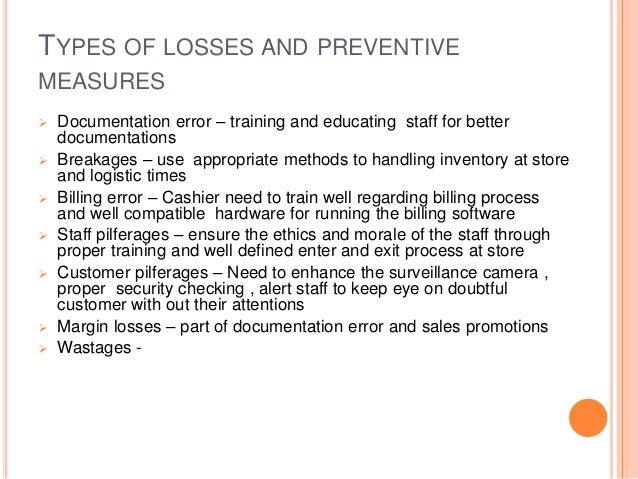 Stock Shrinkage At Retail Store And Loss Prevention Methods