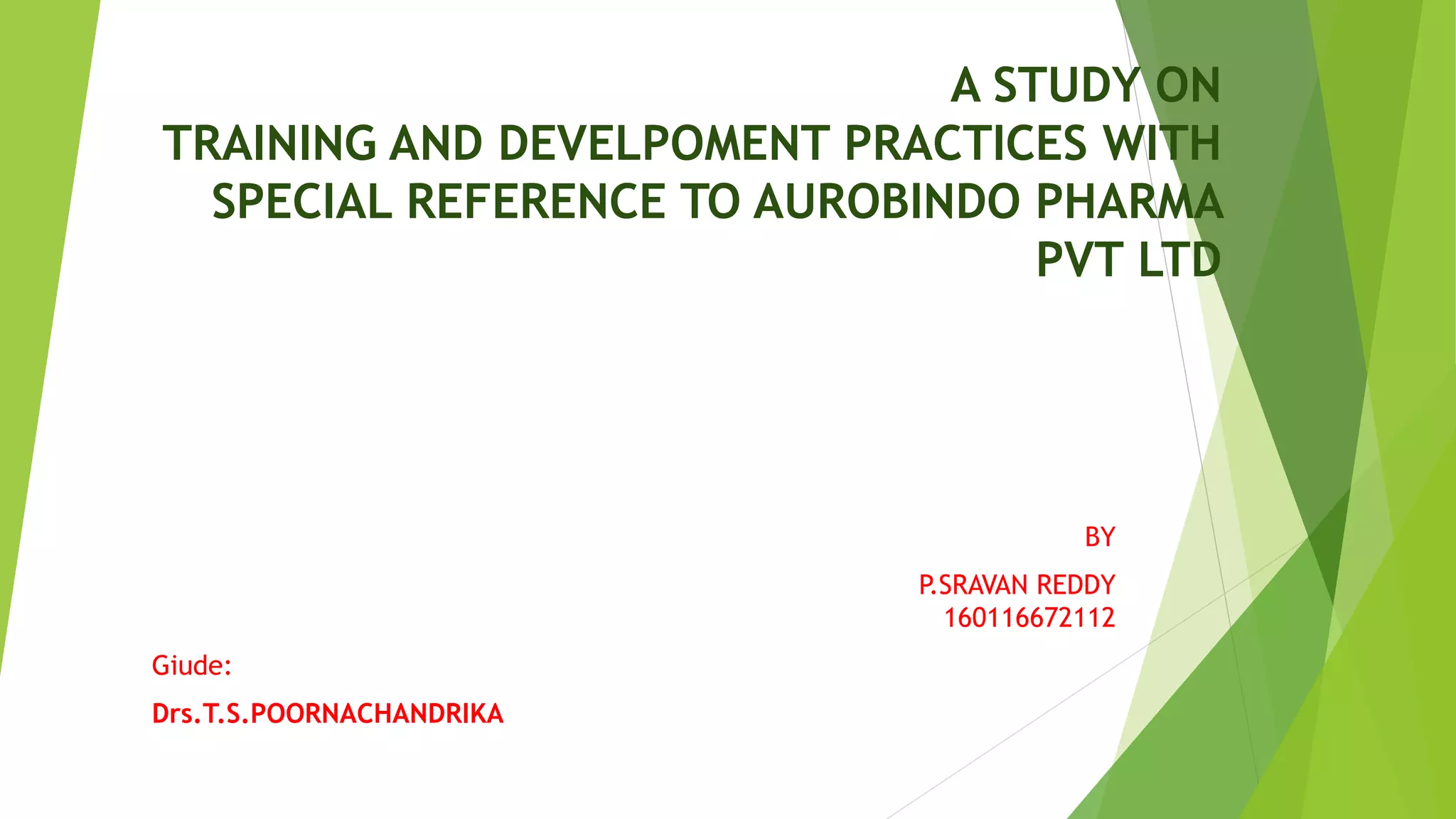Training And Develpoment Ppt