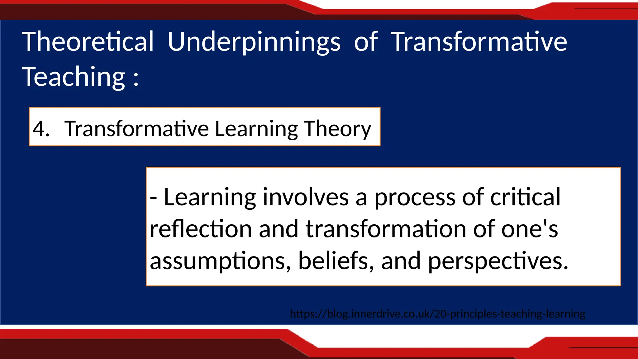 Transformative Teaching: Applying Research-based Knowledge and ...