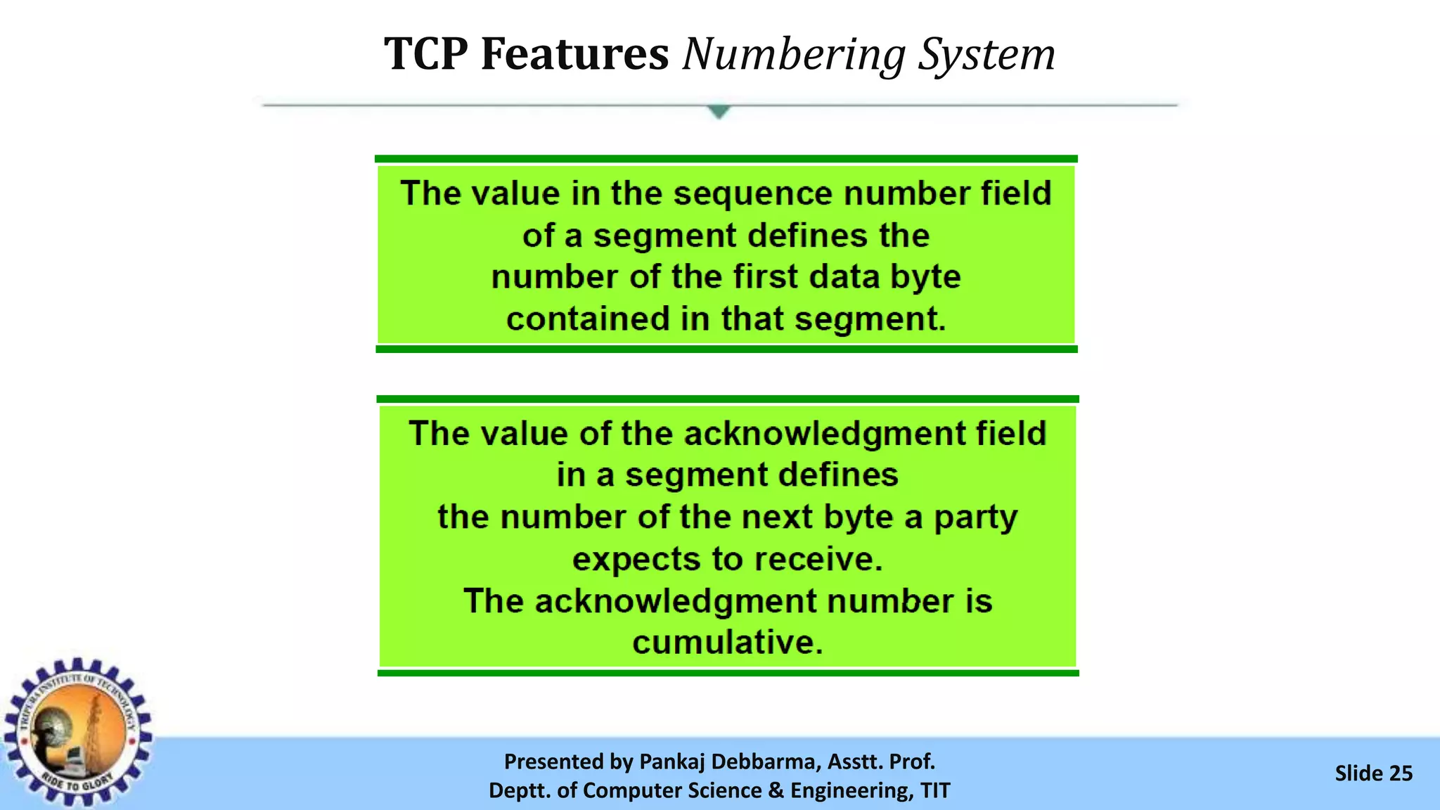 TRANSPORT LAYER - Process-to-Process Delivery: UDP, TCP and SCTP | PPSX