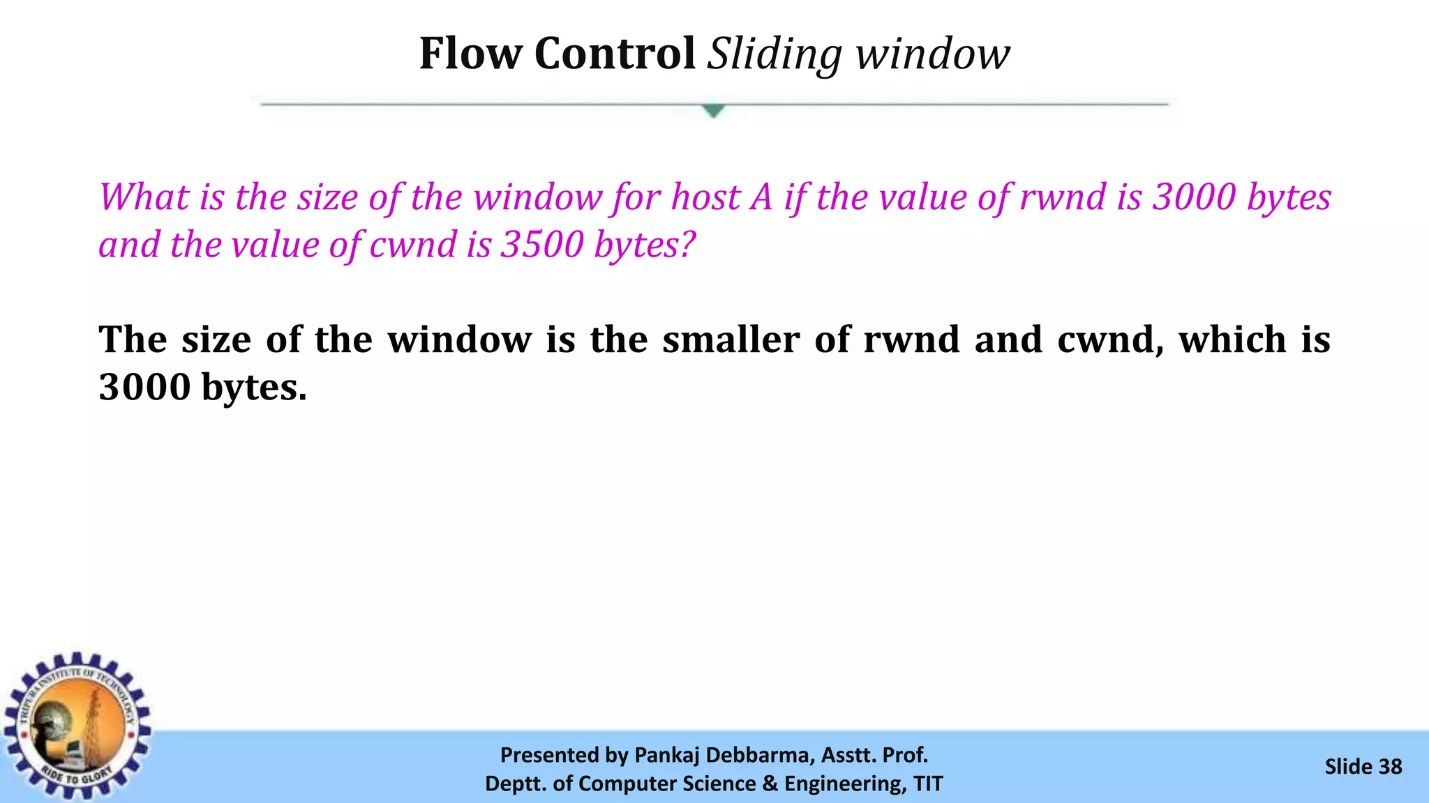TRANSPORT LAYER - Process-to-Process Delivery: UDP, TCP and SCTP | PPSX