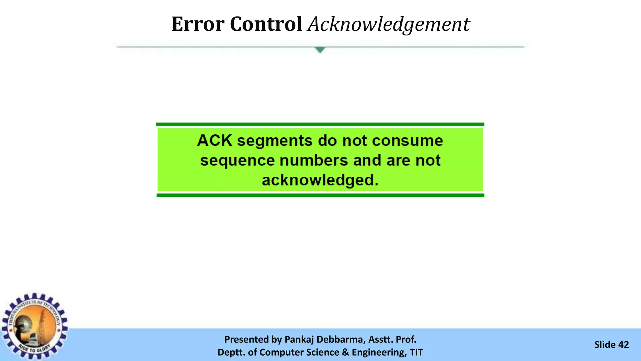 TRANSPORT LAYER - Process-to-Process Delivery: UDP, TCP and SCTP | PPSX