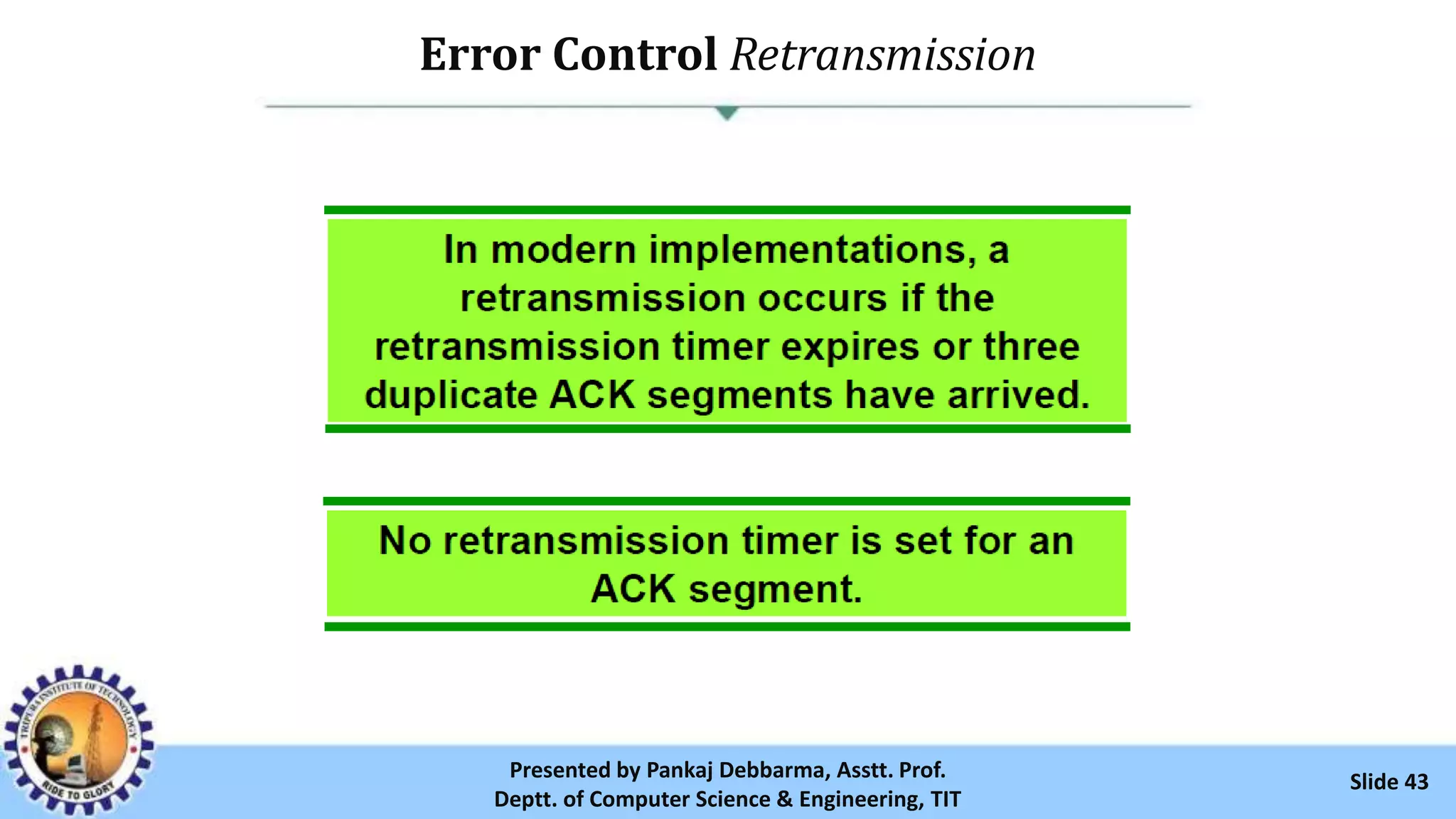 Transport Layer Process To Process Delivery Udp Tcp And Sctp Ppsx Computer Networking