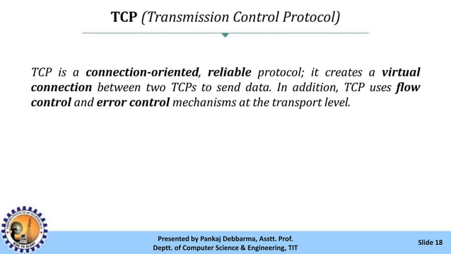 TRANSPORT LAYER - Process-to-Process Delivery: UDP, TCP and SCTP | PPSX ...