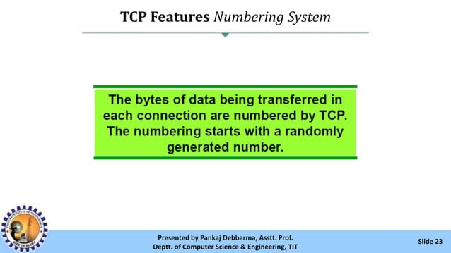 Transport Layer Process To Process Delivery Udp Tcp And Sctp Ppsx