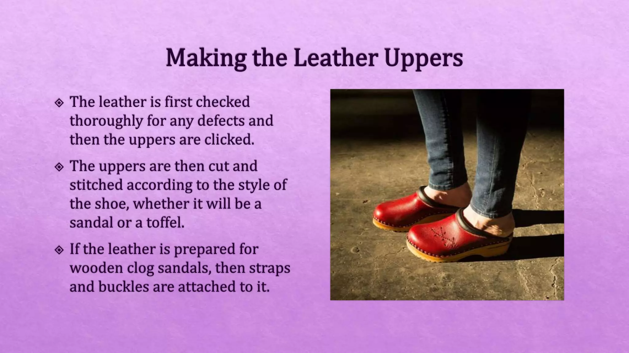 How are the Wooden Swedish Clogs Made? | PPTX