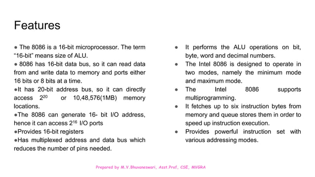 ppt-U1 - (Introduction to 8086, Instruction Set).pptx