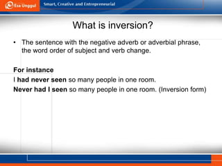 Advanced Grammar Presentation for Advanced Learners | PPT
