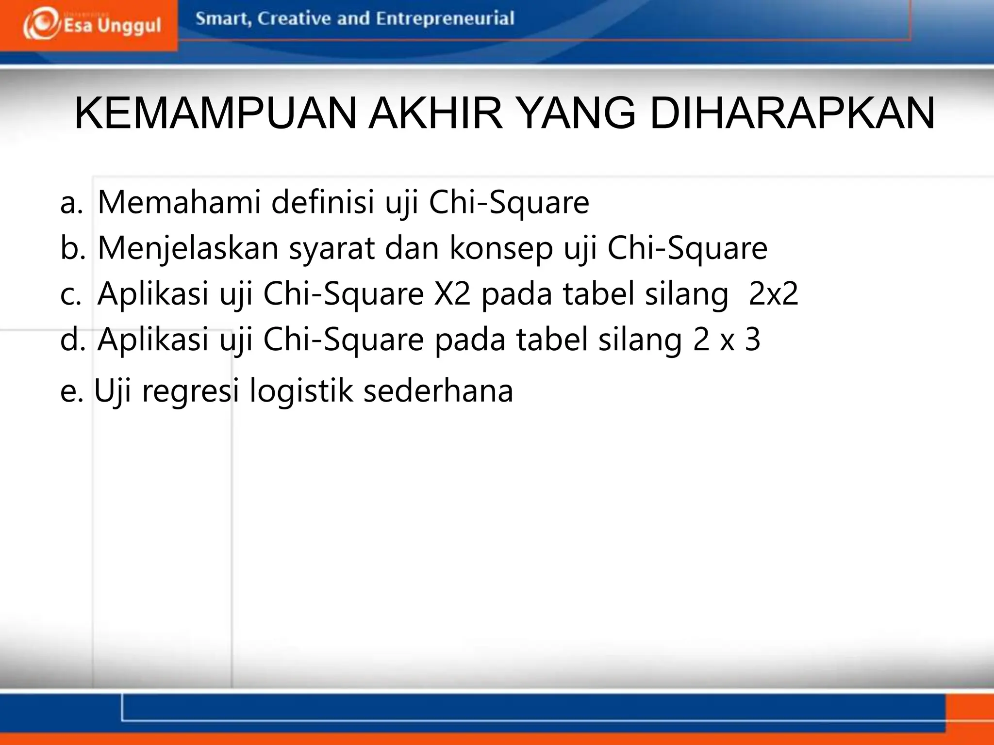 Pengujian data : Uji Chi Square statistik Indusri | PPTX
