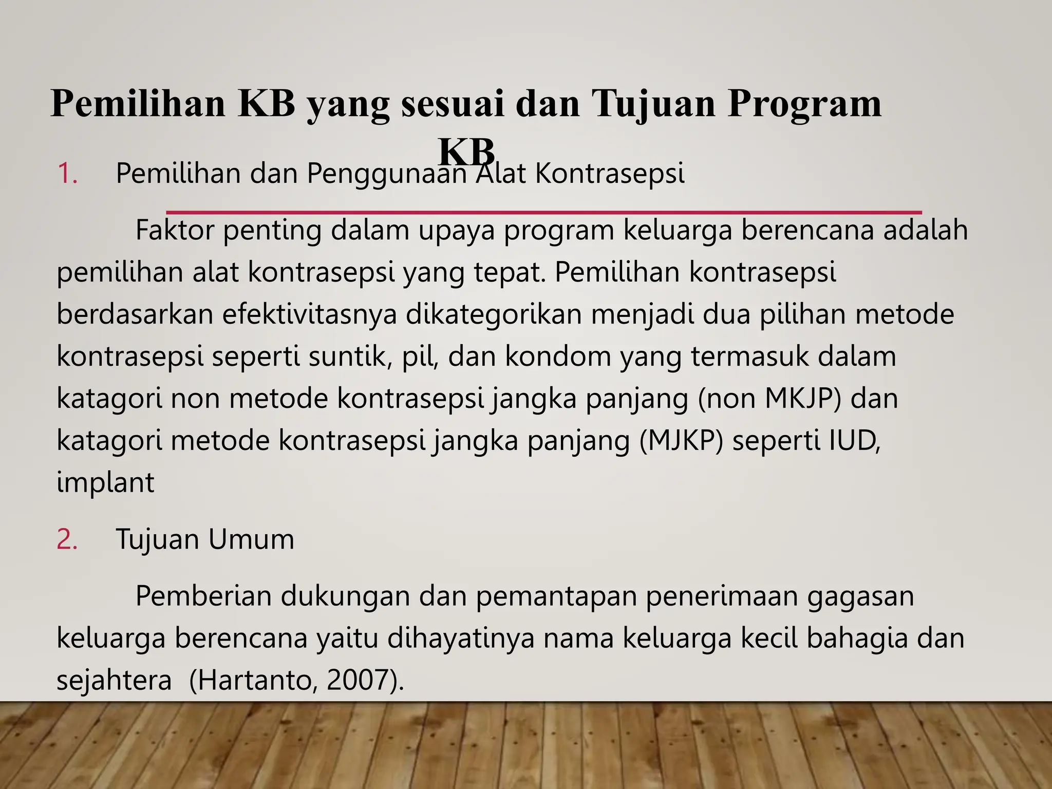 PPT KONTRASEPSI KB HORMONAL DAN NON HORMONAL | PPTX